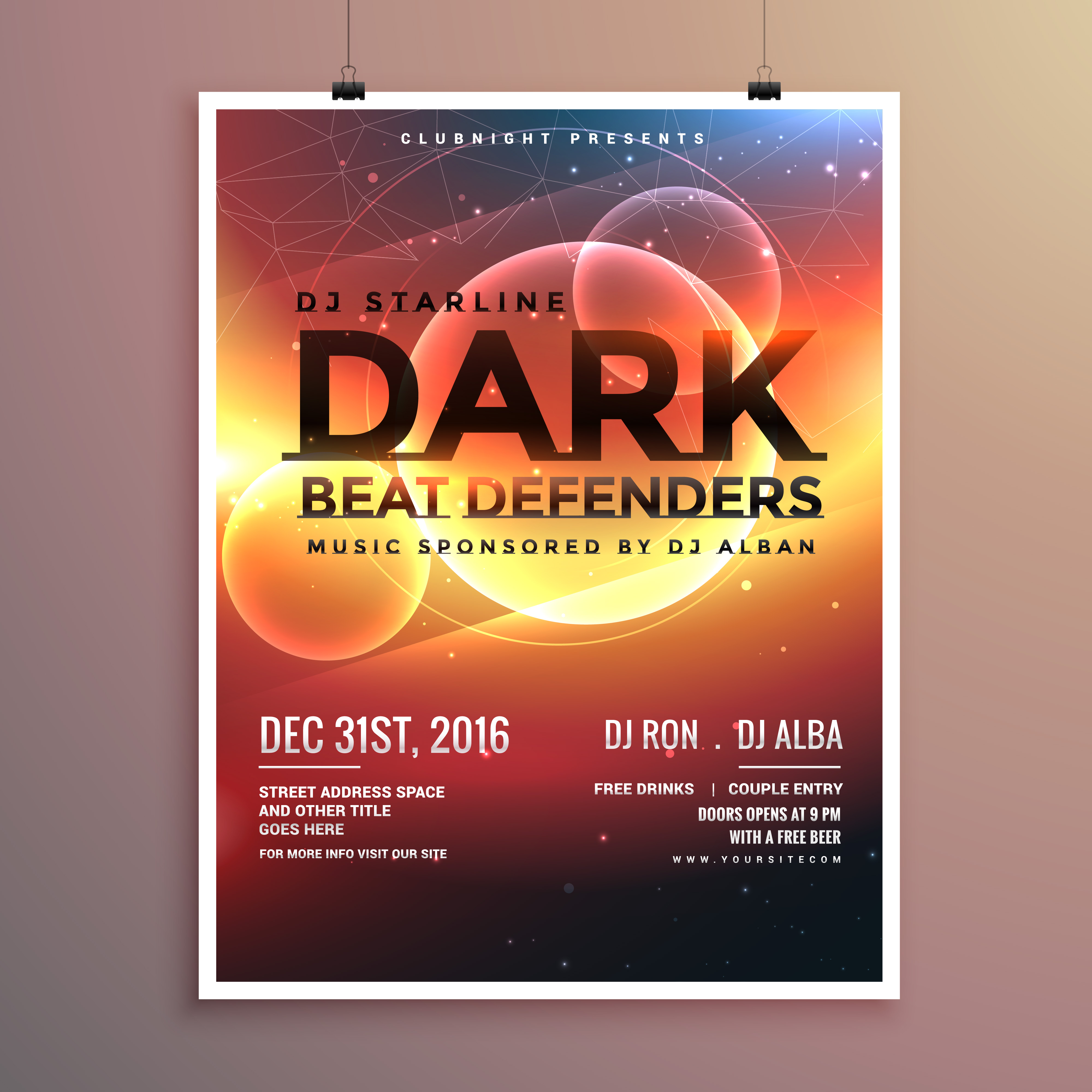 Abstract Party Flyer Template With Event Date Download Free Vector Abstract Party Flyer Template With Event Date Download Free Vector
