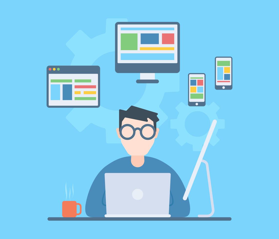 Outstanding Set of Software Engineers Vectors 180258 Vector Art at Vecteezy