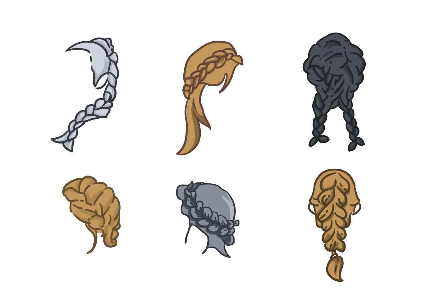 Girl Hair Style Collection Vectors 180280 Vector Art At Vecteezy