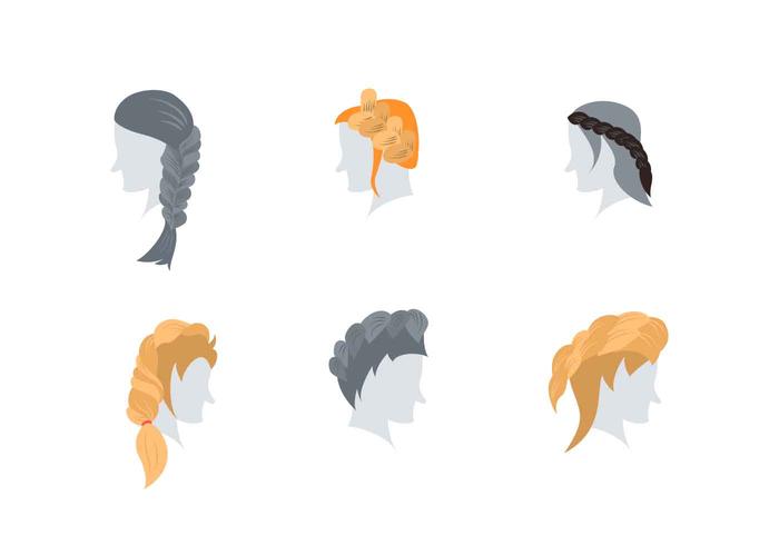 Girl Hair Style Collection Vectors 180281 Vector Art At Vecteezy