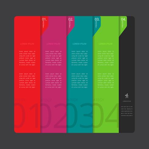 Vector Infographic Index Paper with Black Background Template. 180951 ...
