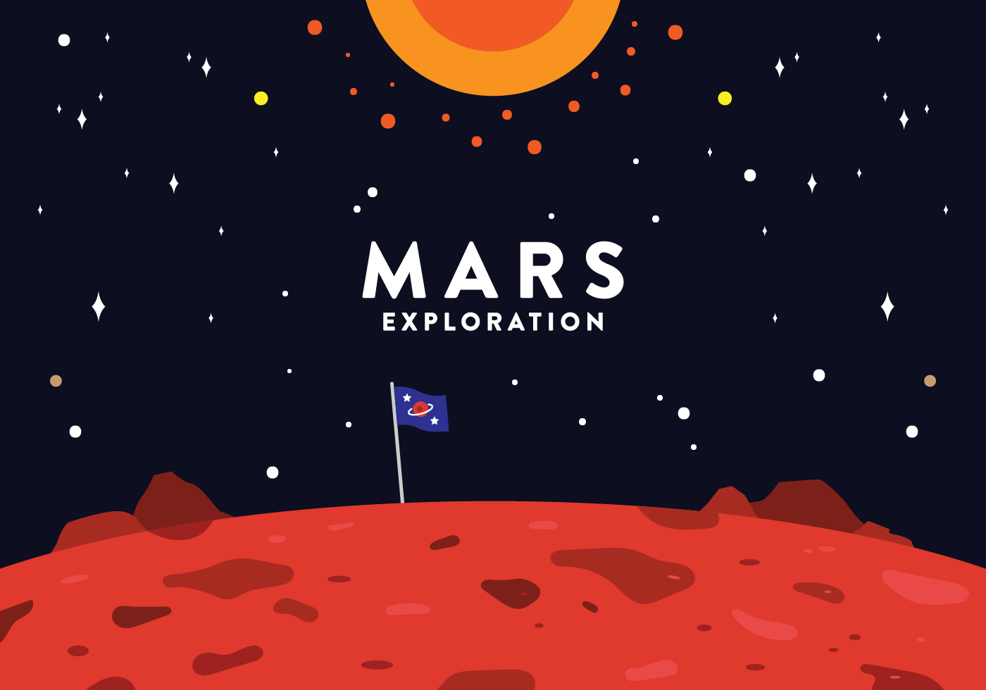 Mars Exploration Vector 182418 Vector Art at Vecteezy