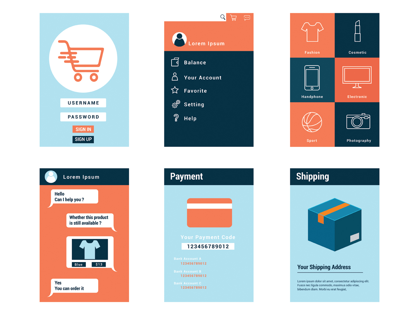Mobile App Gui View 182669 Vector Art at Vecteezy Mobile App Gui View 182669 Vector Art at Vecteezy
