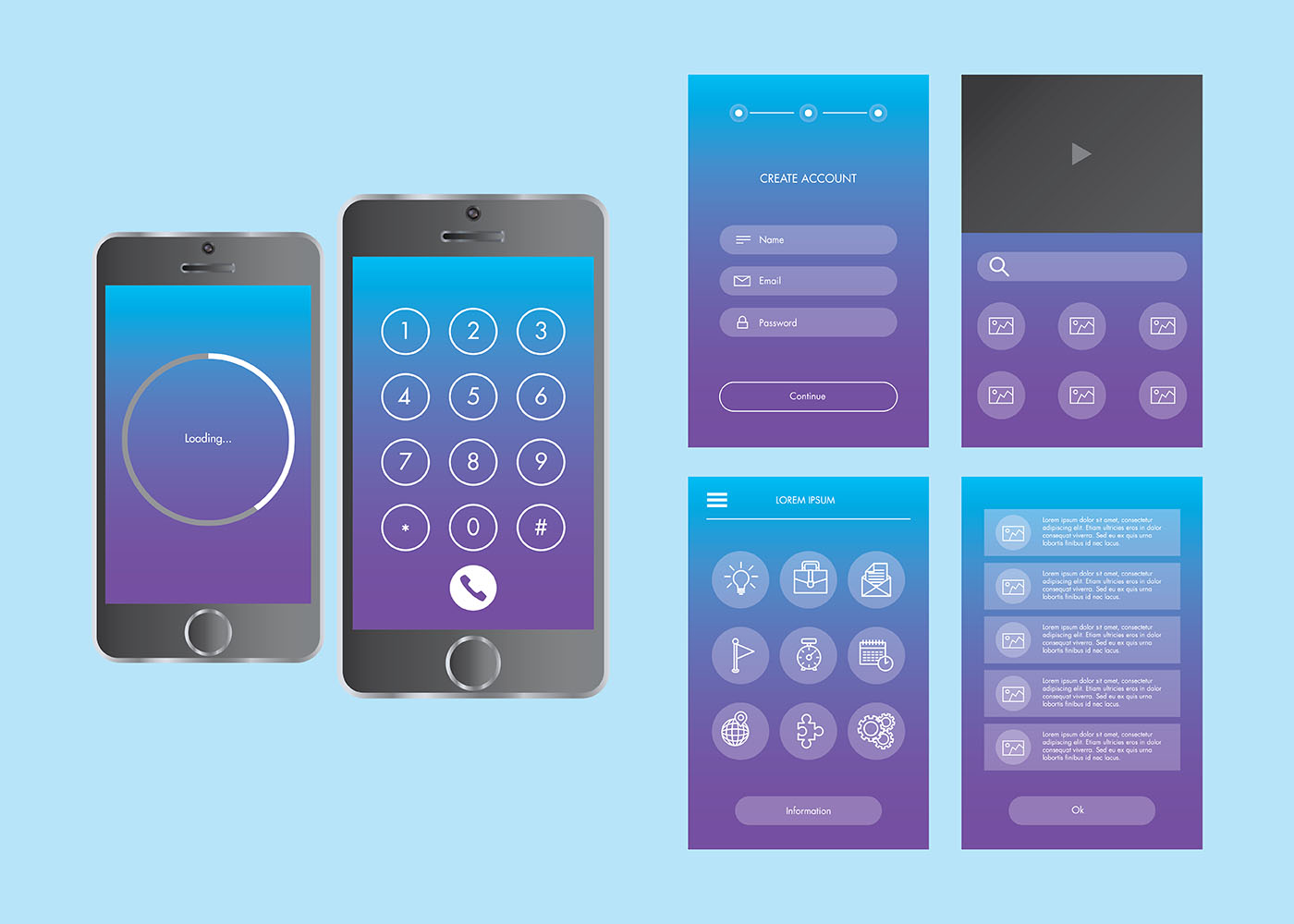 Mobile App Gui Vector Set 182685 Vector Art at Vecteezy Mobile App Gui Vector Set 182685 Vector Art at Vecteezy