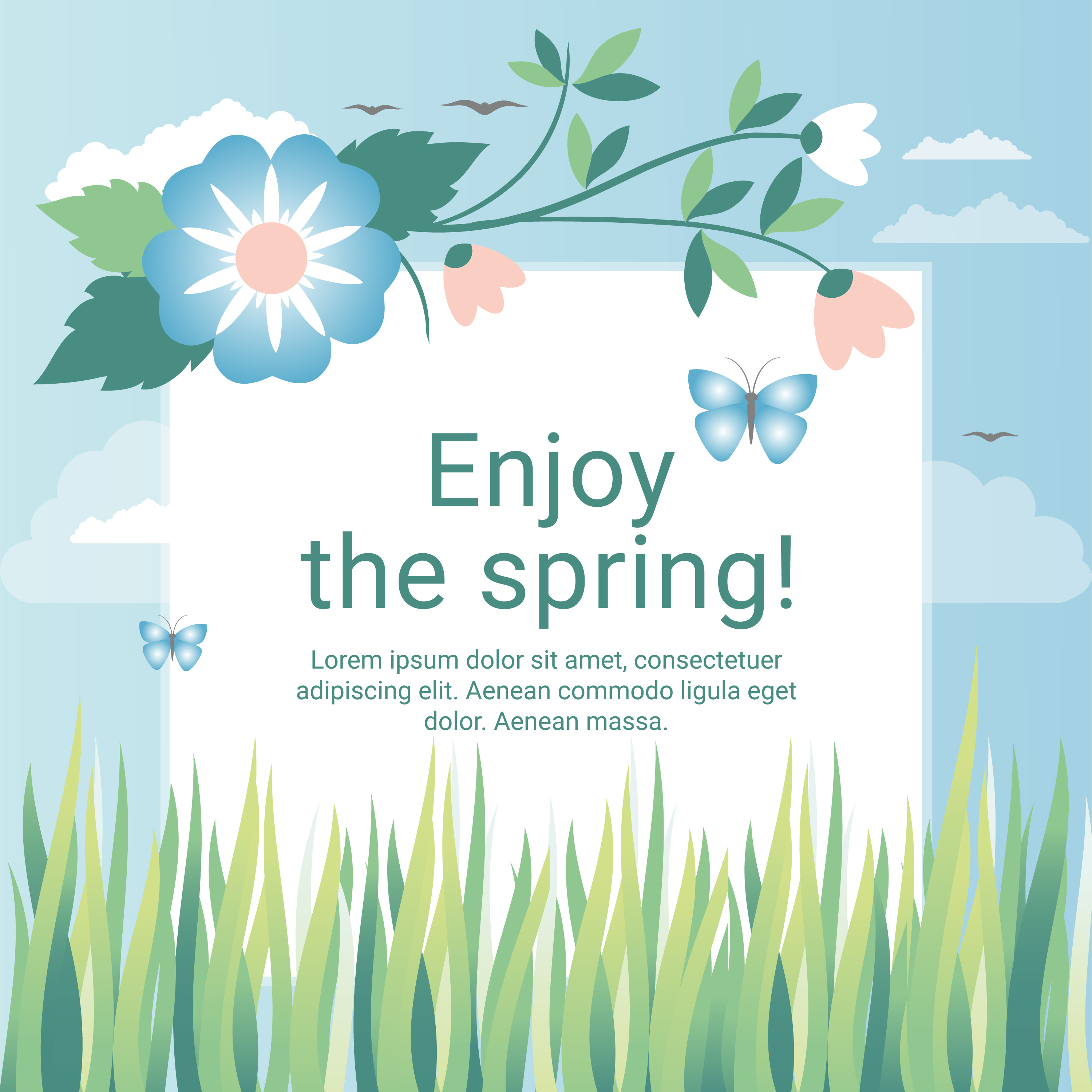 Vector Illustration Of Spring
