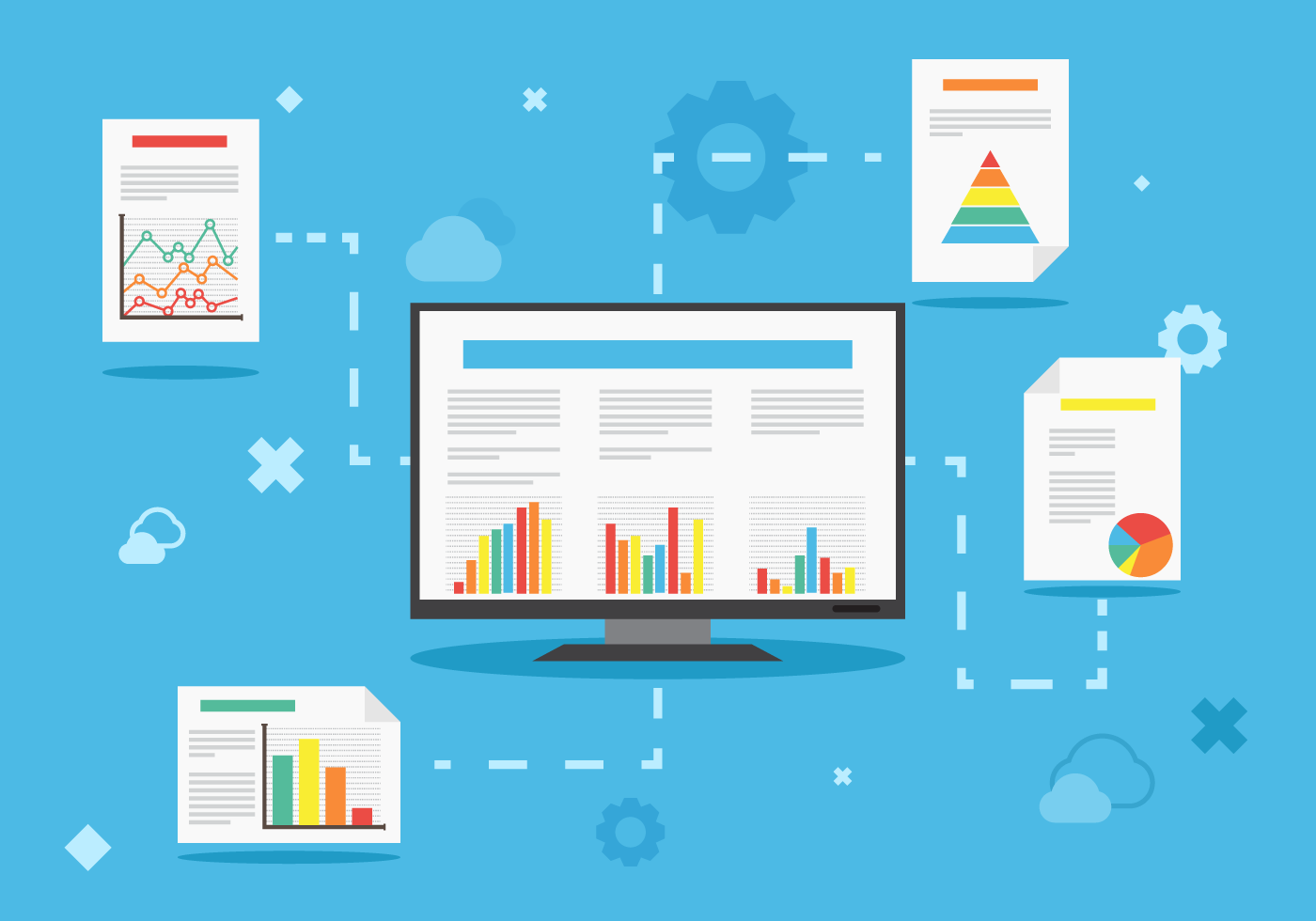 Data Visualization Background Illustration - Download Free Vectors ...