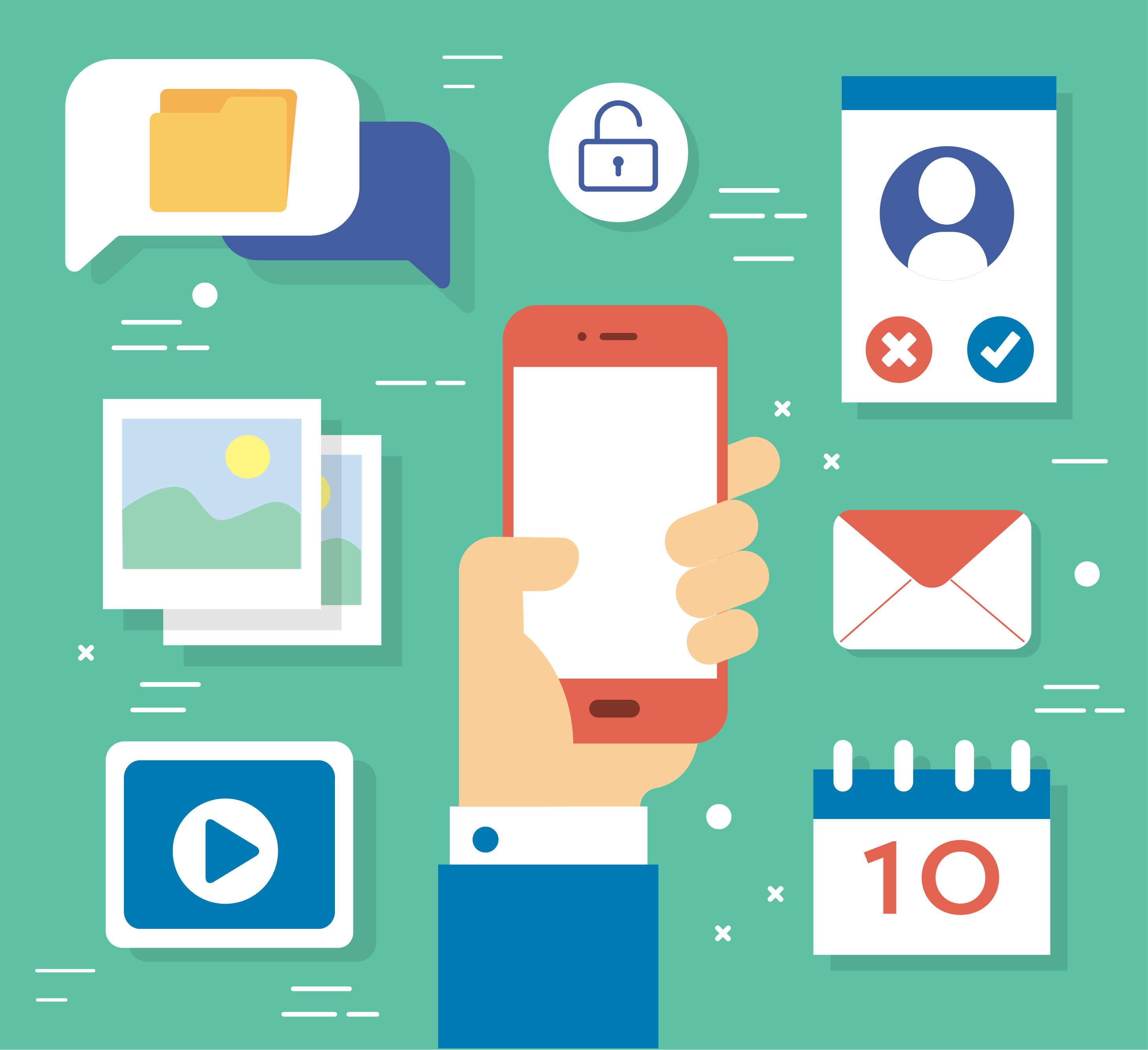 Flat Design Vector Office Elements 183643 Vector Art at Vecteezy