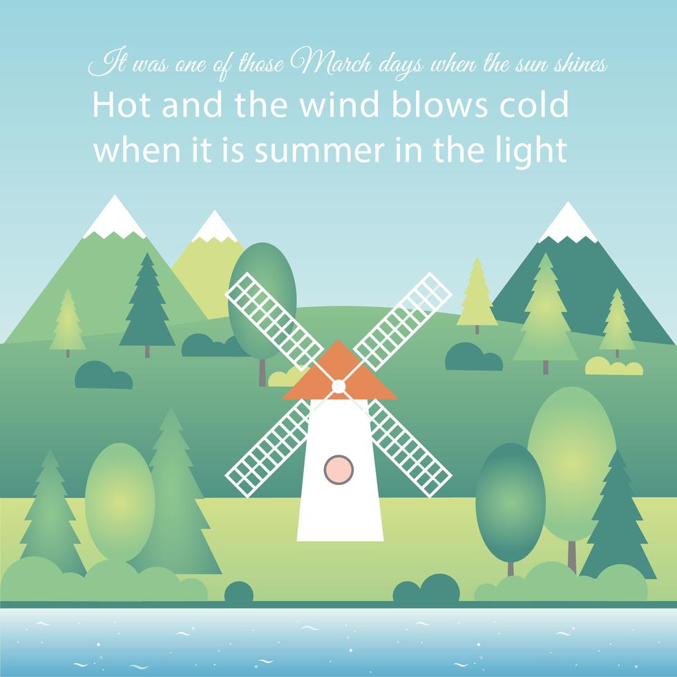 Flat Design Vector Spring Landscape Design 183666 Vector Art at Vecteezy