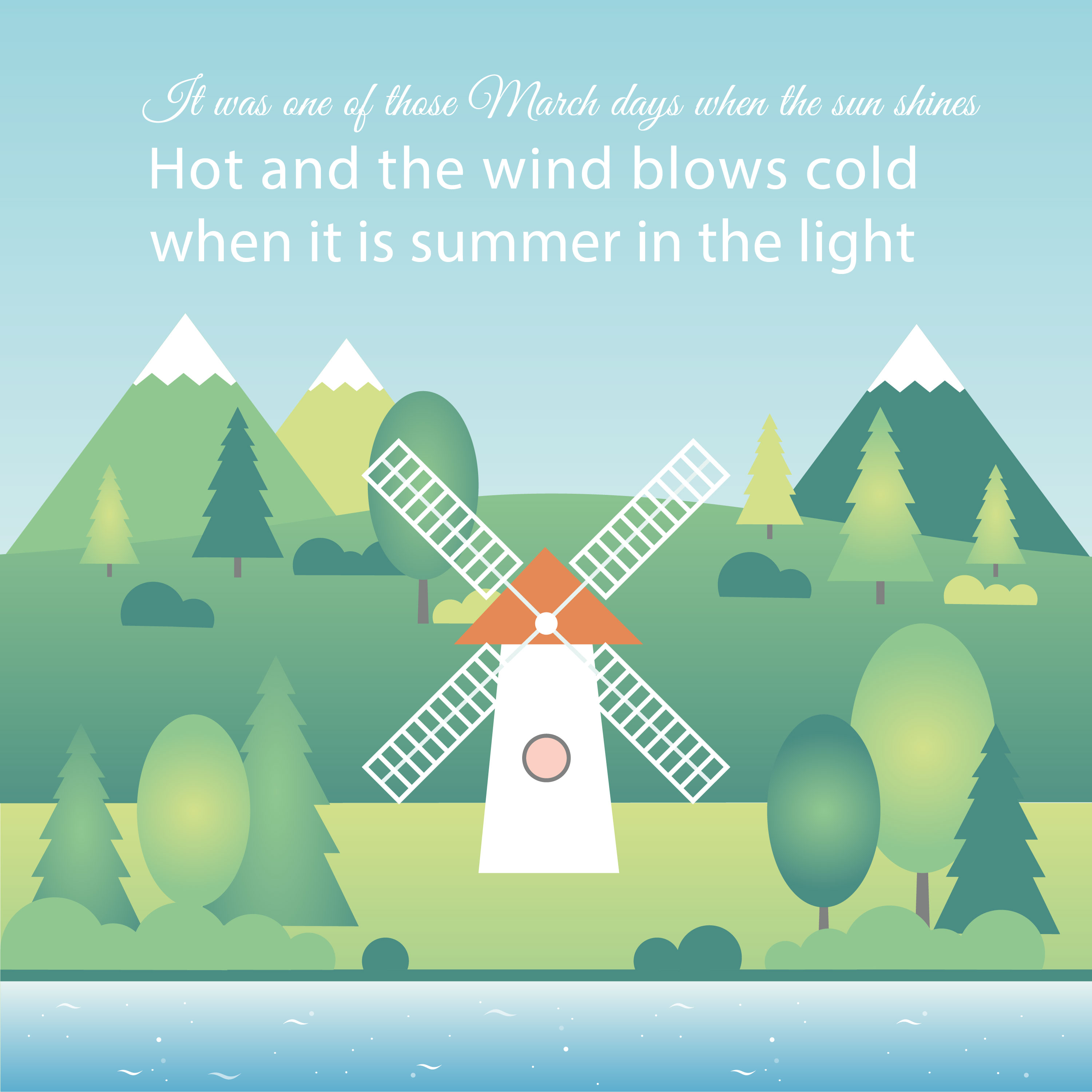 Flat Design Vector Spring Landscape Design 183666 Vector Art at Vecteezy