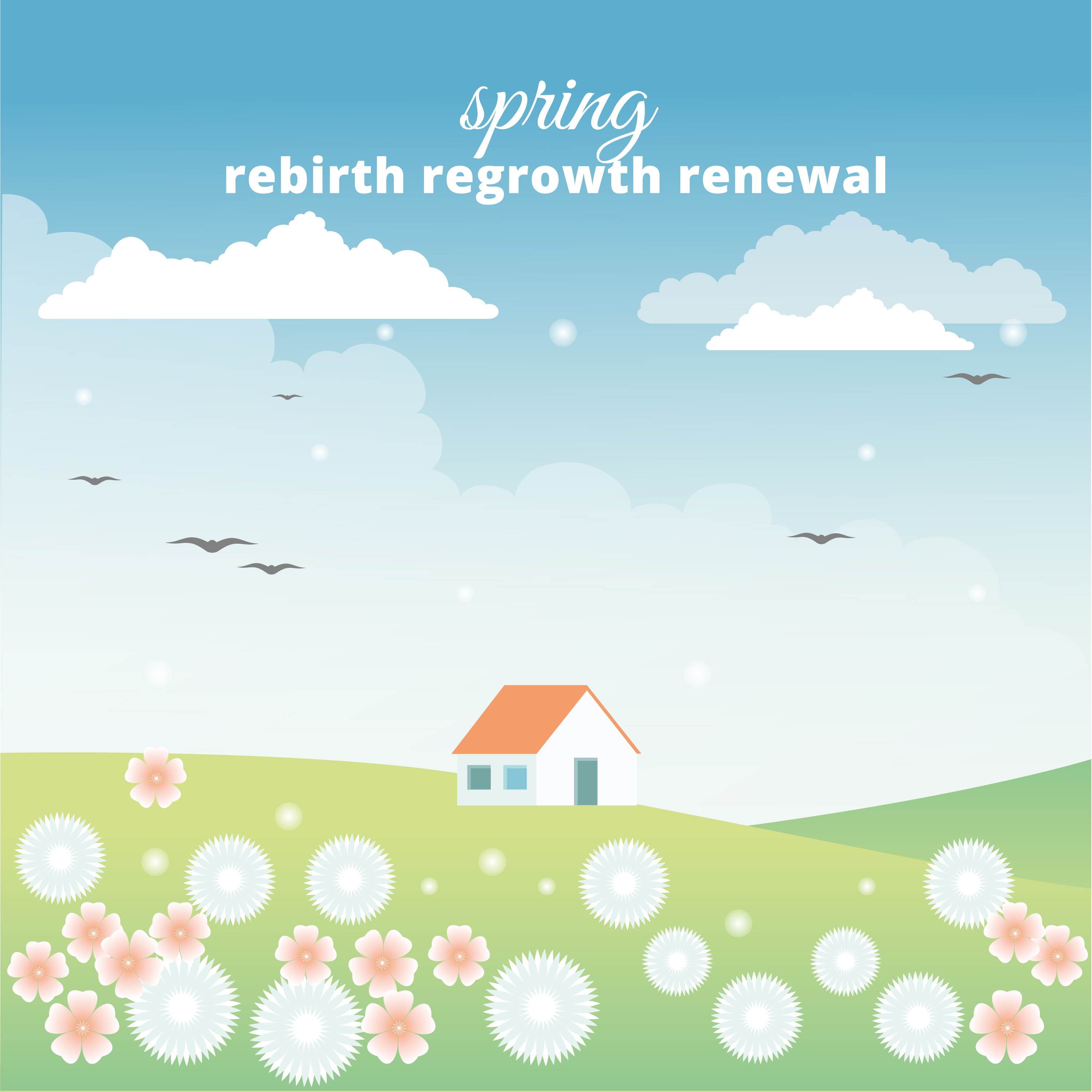 Flat Design Vector Spring Landscape Design 183667 Vector Art at Vecteezy