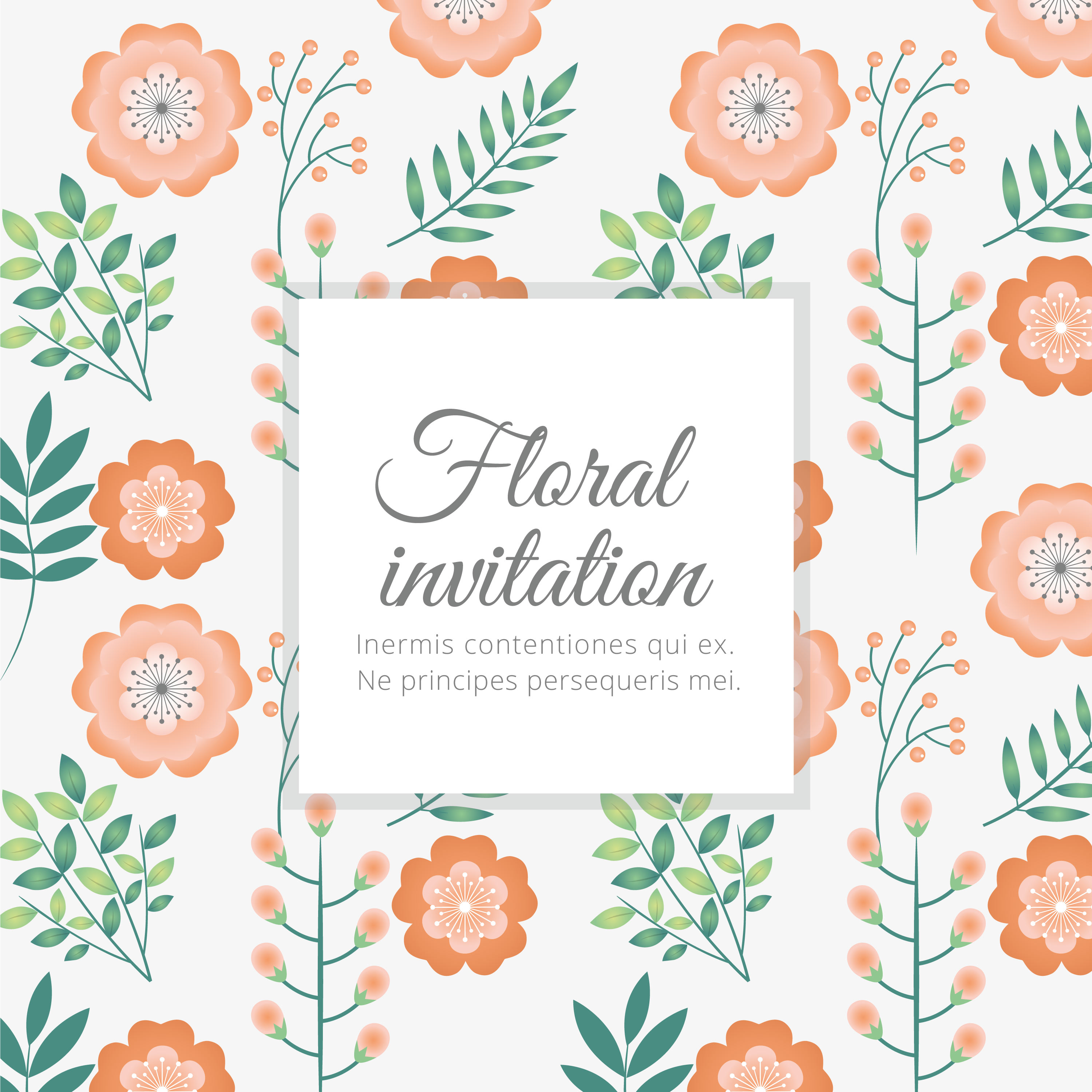 Flat Design Vector Spring Greeting Card 183681 Vector Art at Vecteezy