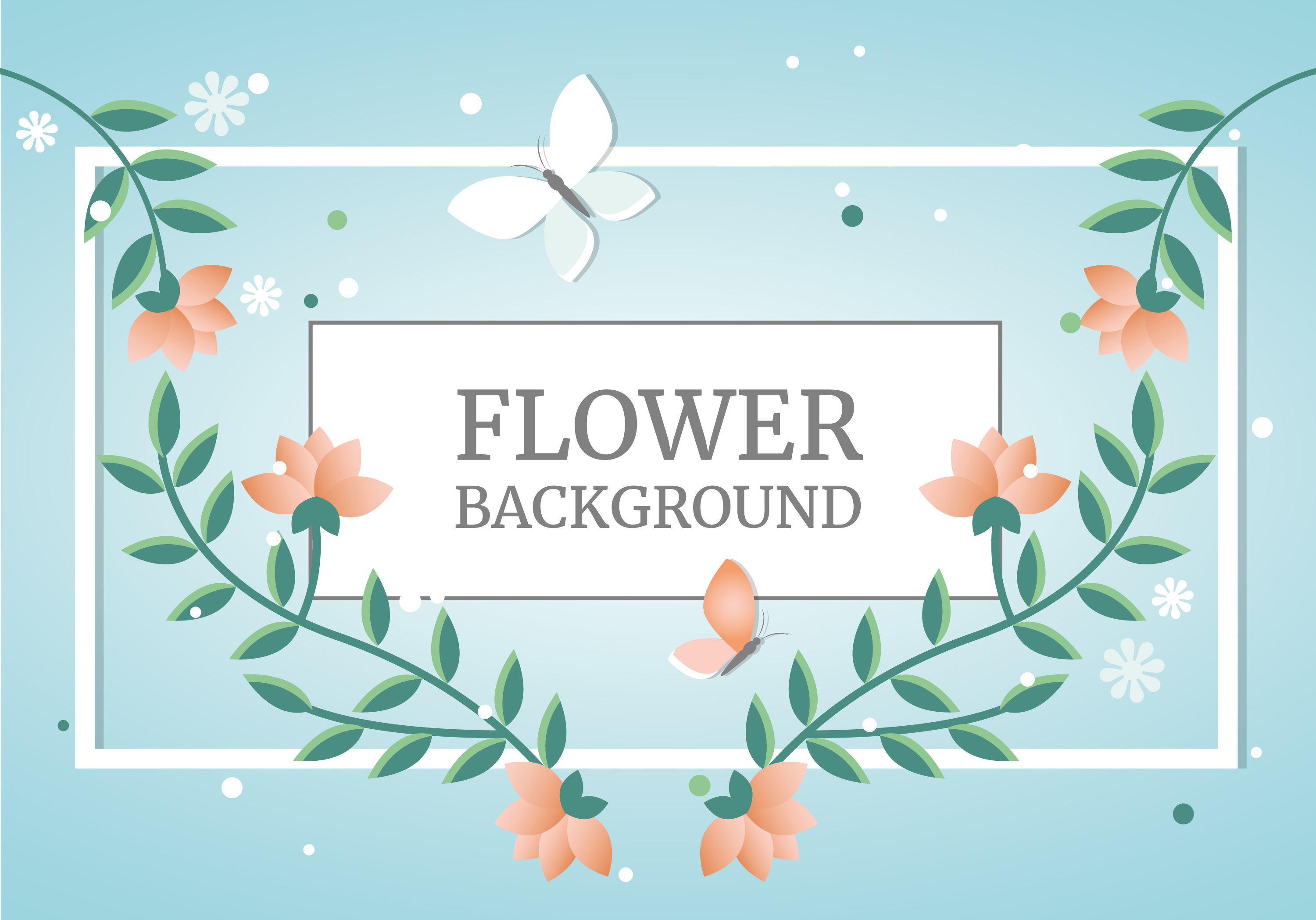Flat Design Vector Spring Greeting Card Design 183687 Vector Art at ...