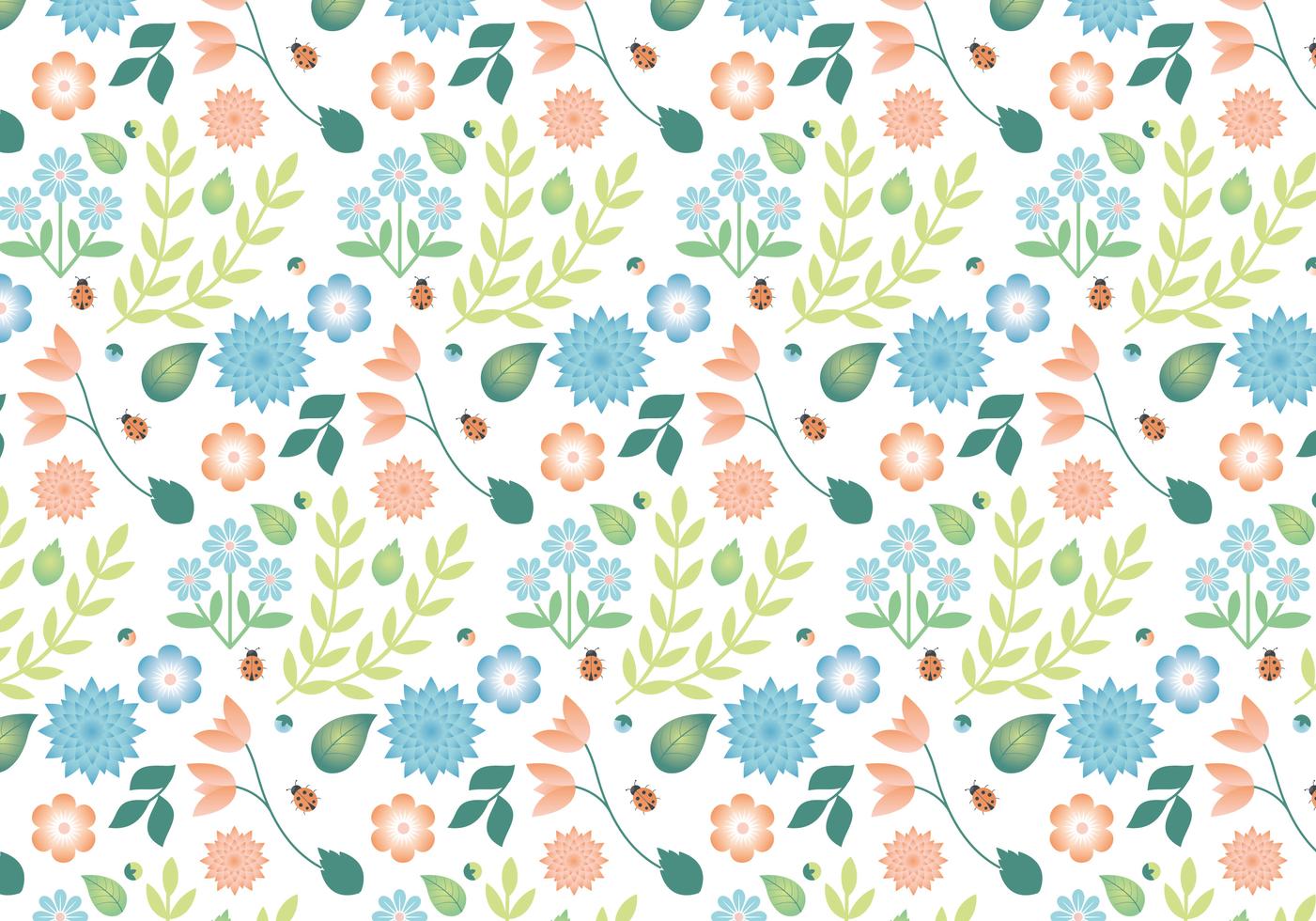 Flat Design Vector Spring Pattern Design 183689 Vector Art at Vecteezy