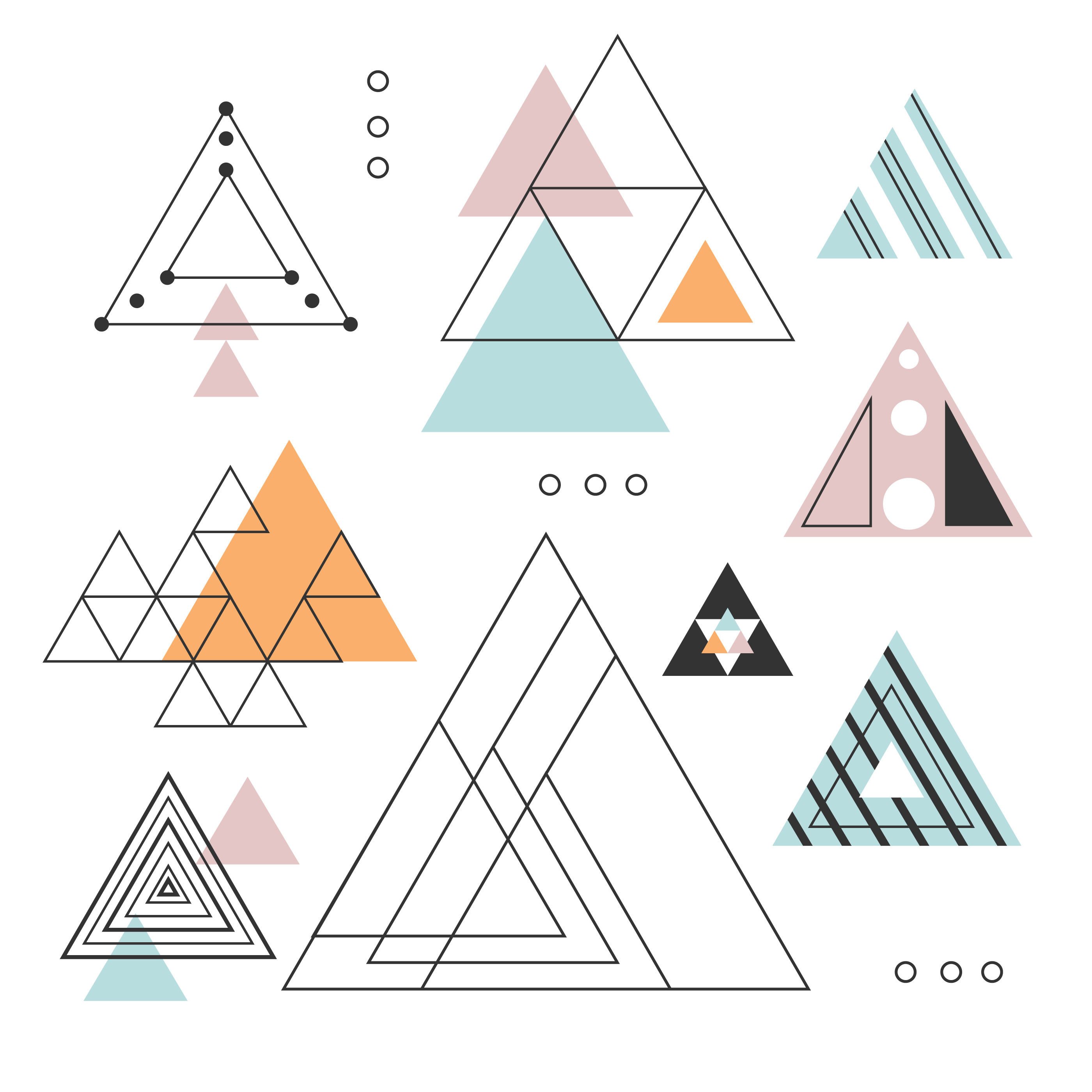 Abstract Triangles Vector Collection 184343 Vector Art At Vecteezy