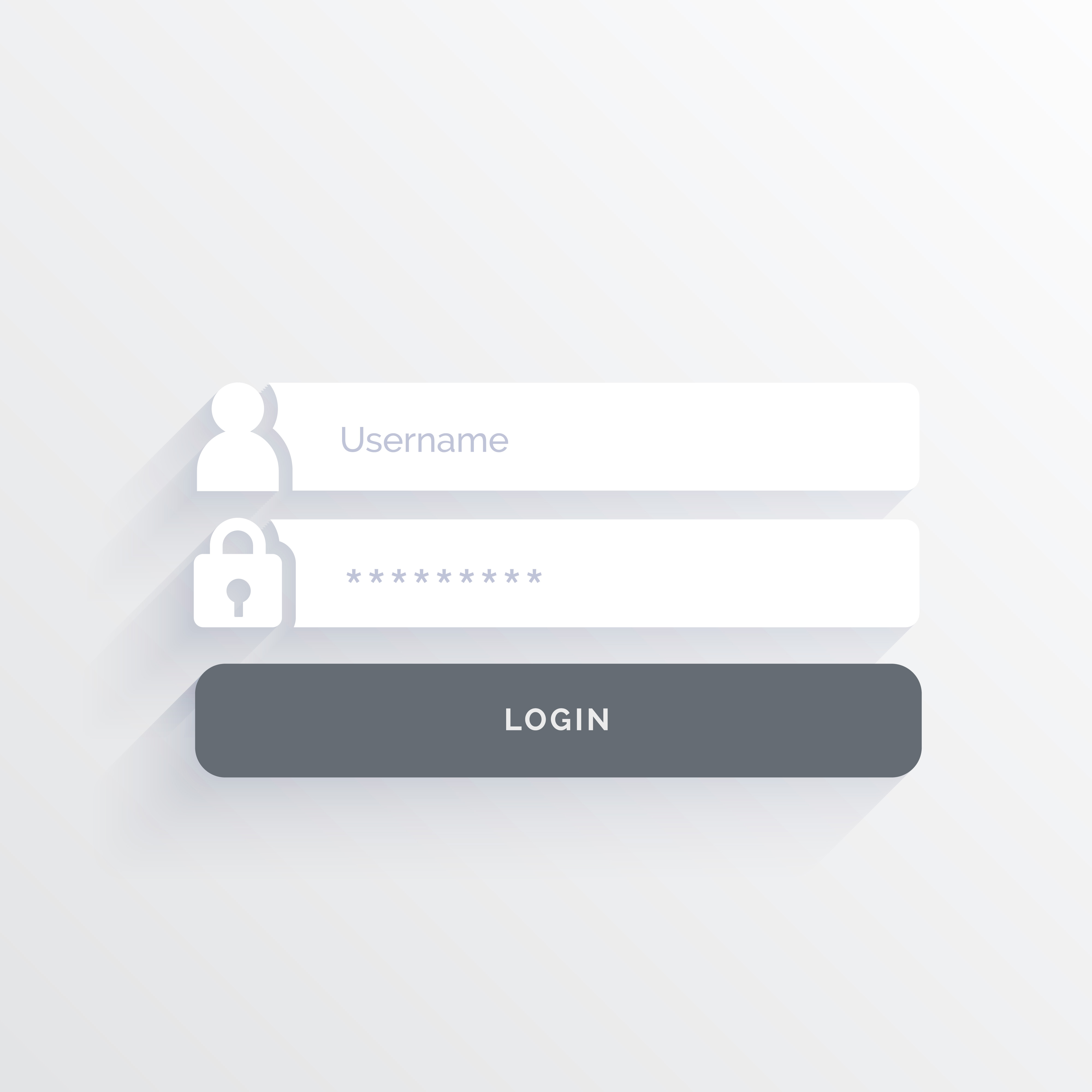 minimal user interface login form design with shadows - Download Free ...