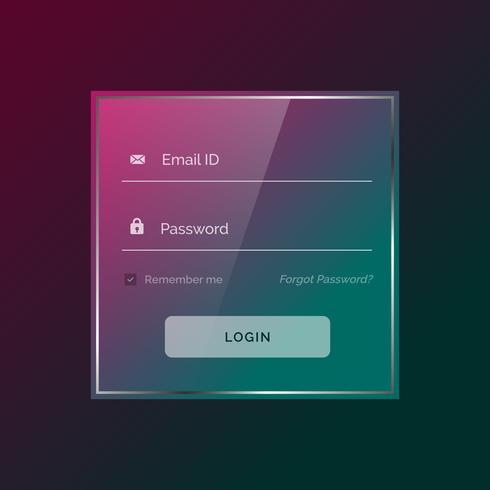 shiny colorful login form ui template for your web or app desig ...