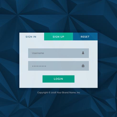 modern login form template for your web design - Download Free Vector ...