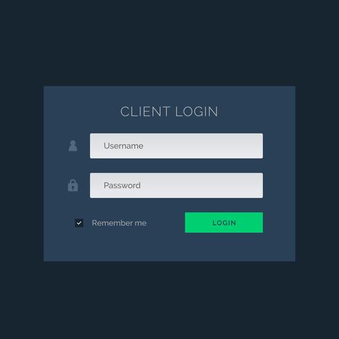dark blue ui theme for login form - Download Free Vector Art, Stock ...
