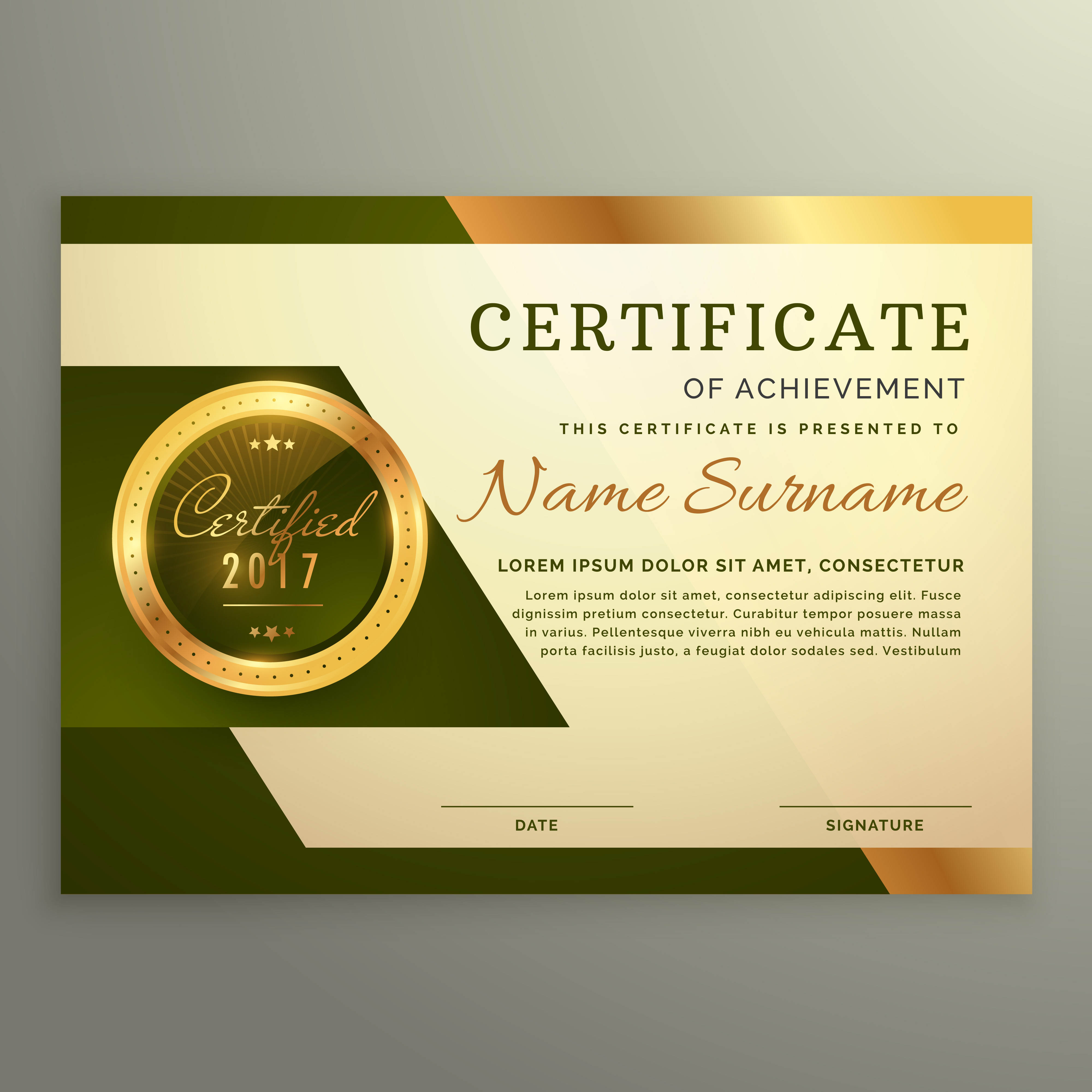 Premium Luxury Certificate Of Achievement In Golden Style Download premium-luxury-certificate-of-achievement-in-golden-style-download