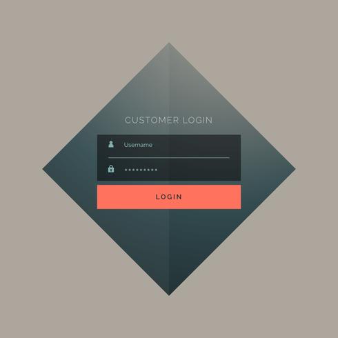 customer login form design with username and password - Download Free ...