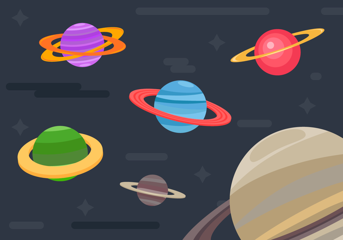 Ilustração De Fundo Dos Planetas De Saturno De Saturno Download