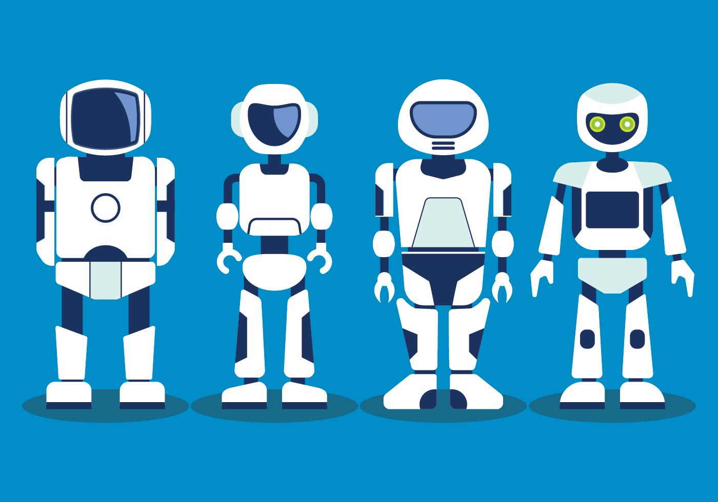 AI Robot Vector Set 192255 Vector Art at Vecteezy