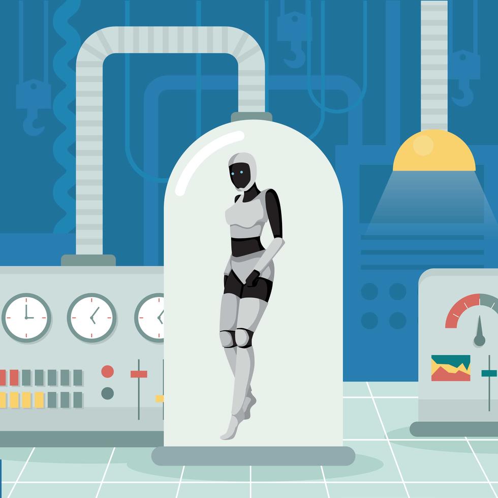 Ai Robot Vector Illsutration 193577 Vector Art at Vecteezy