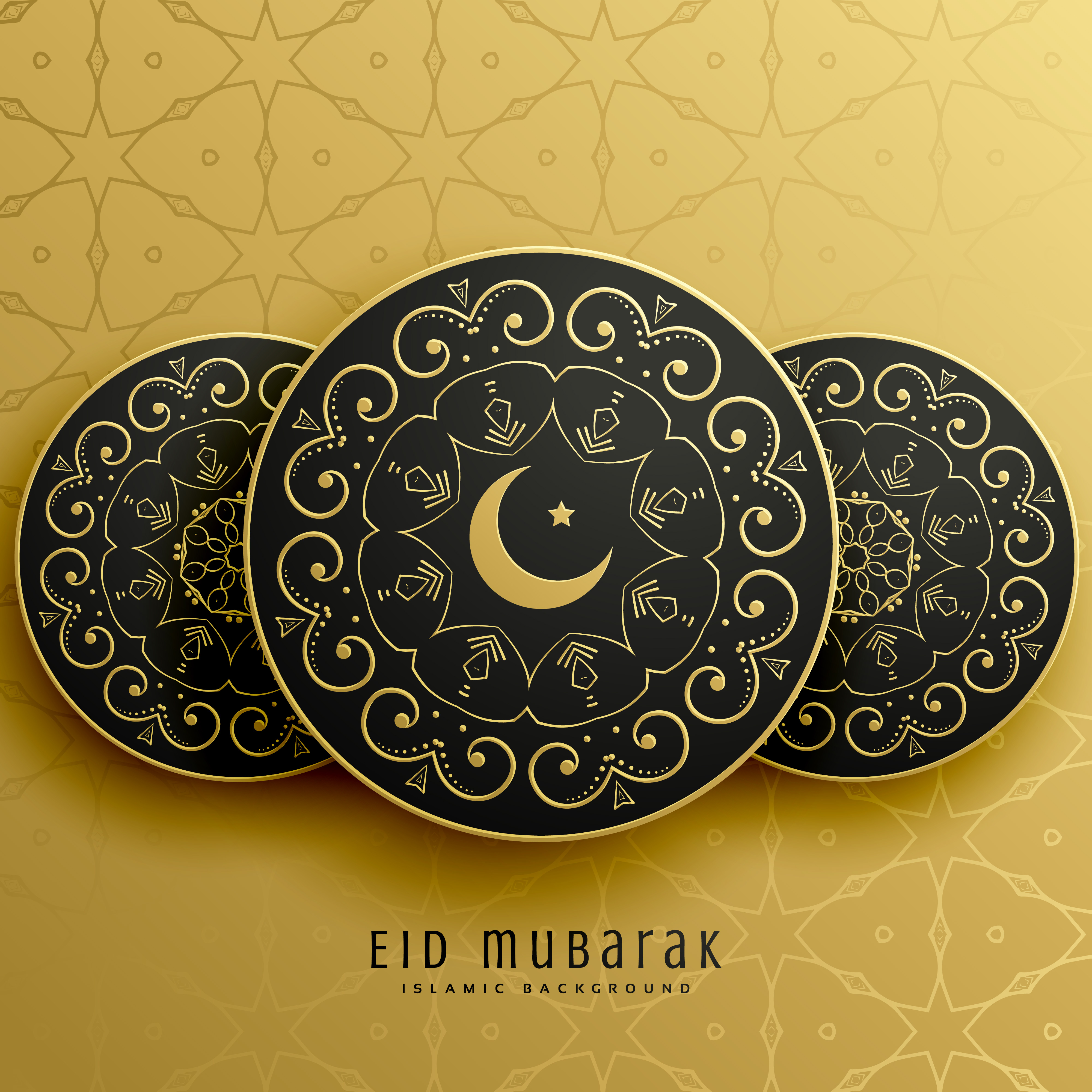 eid mubarak greeting card design in islamic decoration - Download Free ... eid mubarak greeting card design in islamic decoration - Download Free ...