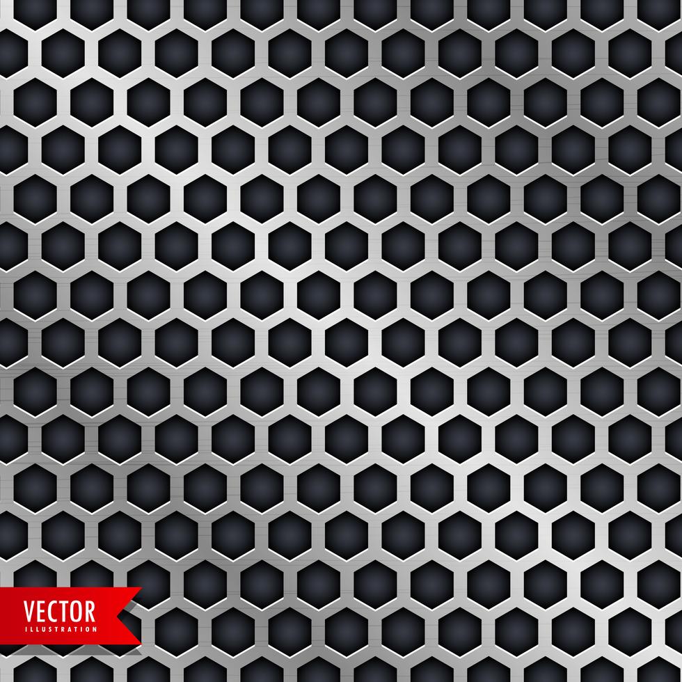vector honeycomb pattern design in metallic style - Download Free ...