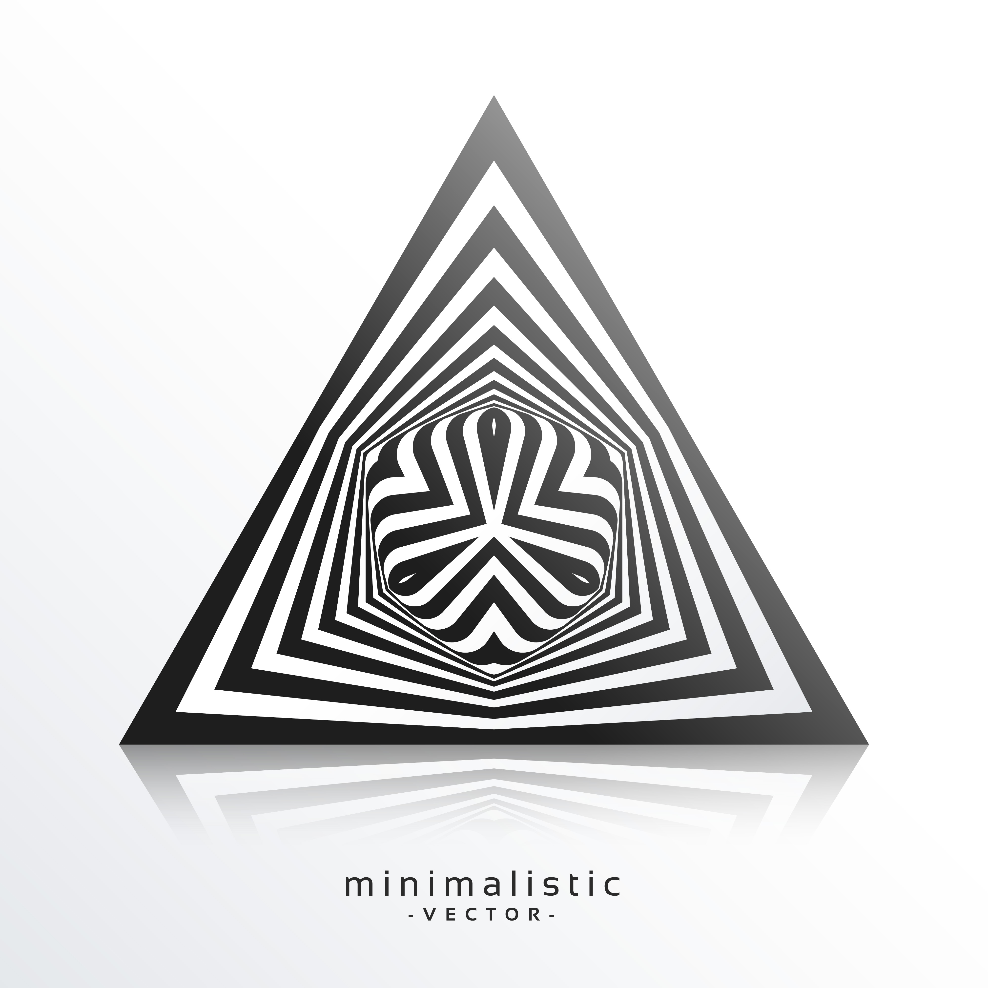Abstract Triangle Shape Made With Black Lines Background Download