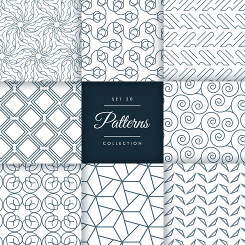 set of line pattern vector background - Download Free Vector Art, Stock ...