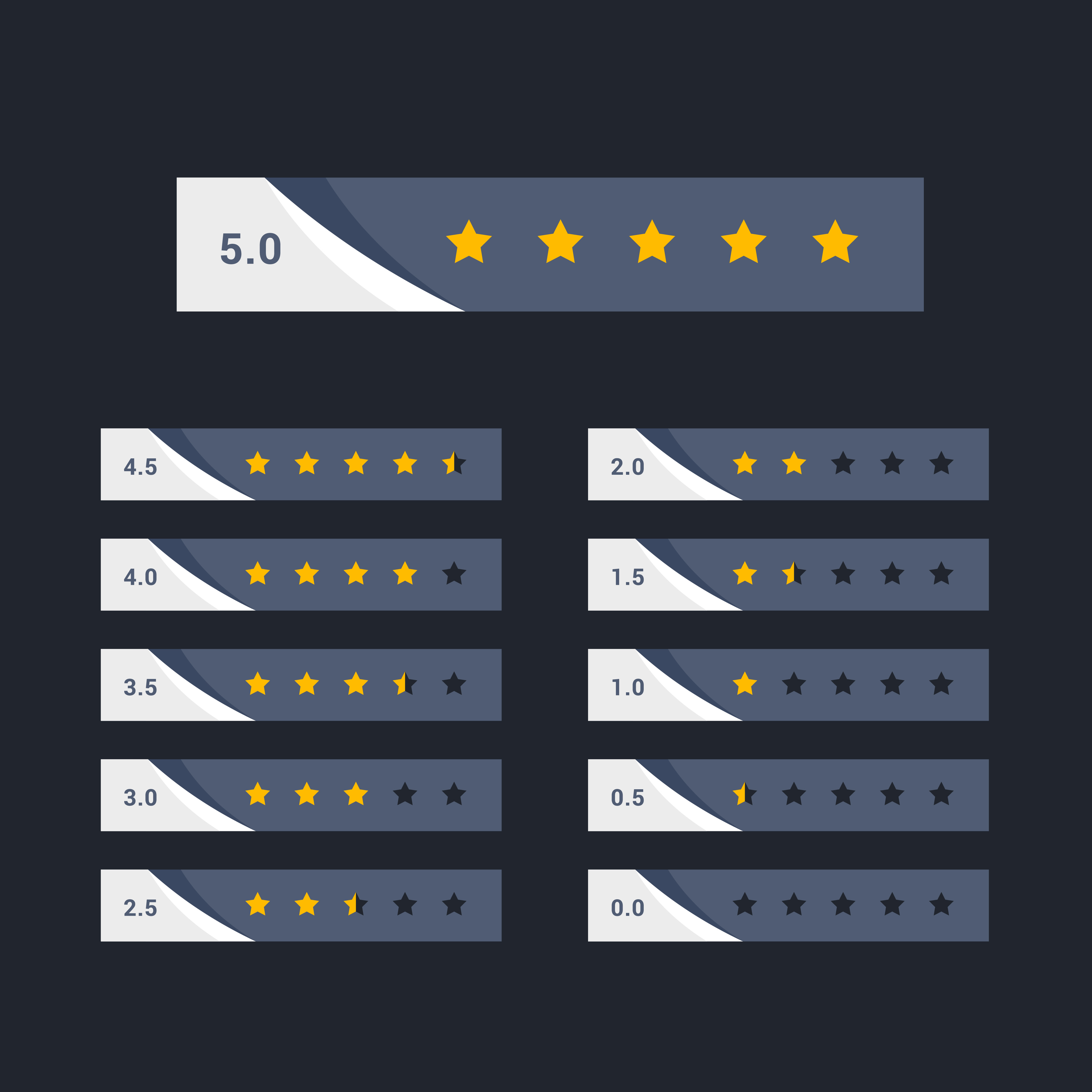 stylish five star rating concept design - Download Free Vector Art ...