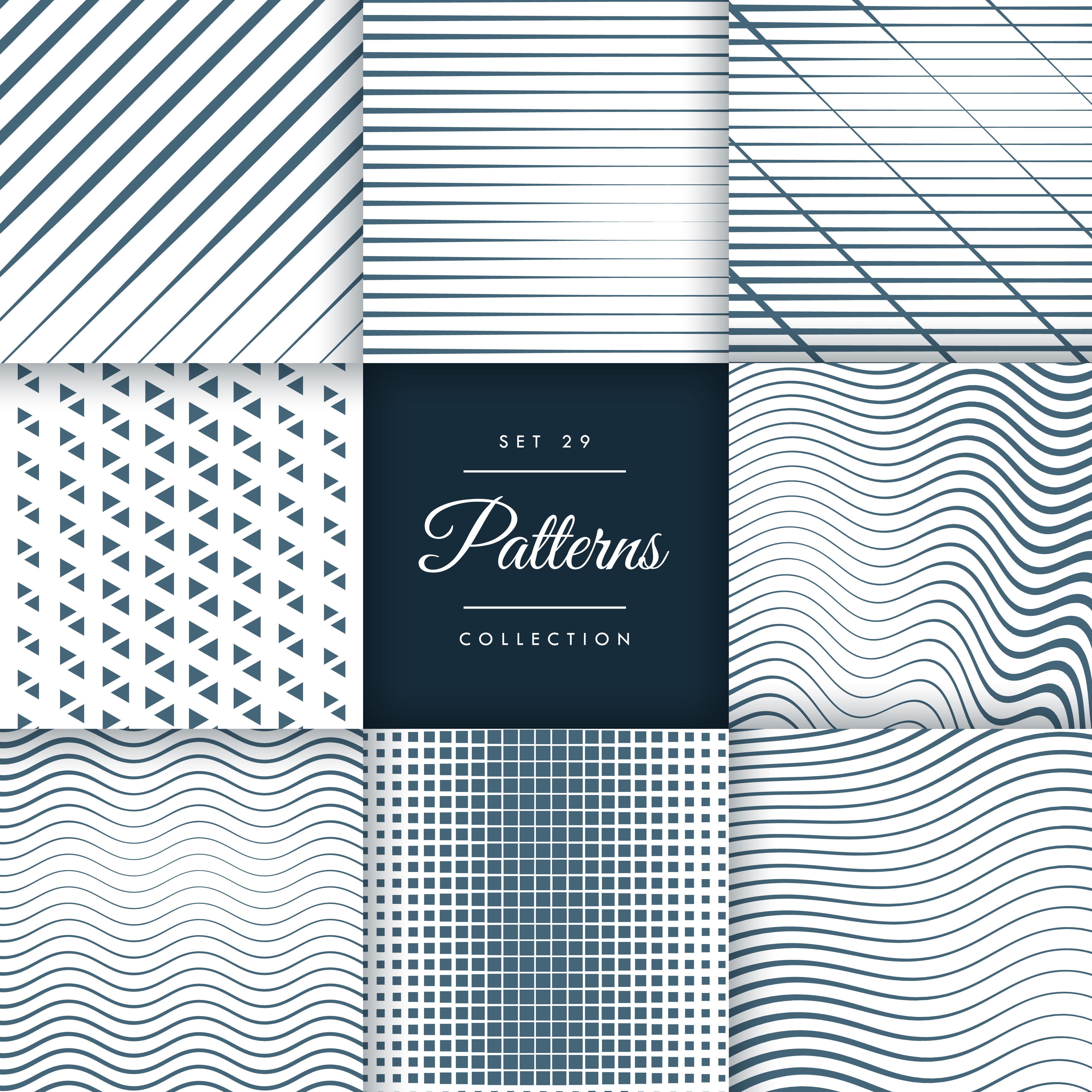 Abstract Line Pattern Collection Pack Download Free Vector Art Stock