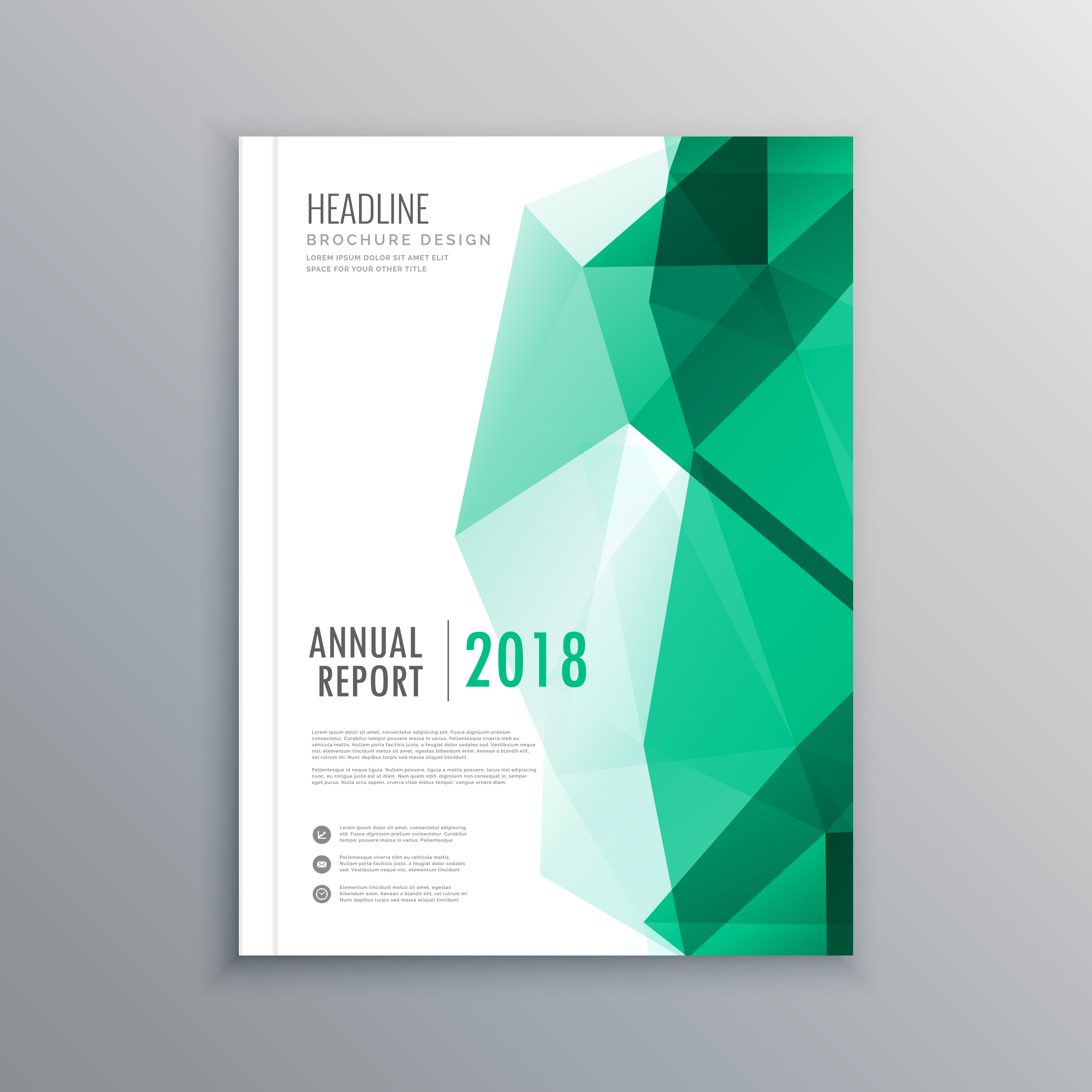 abstract geometric green shapes business brochure template - Download ... abstract geometric green shapes business brochure template - Download ...