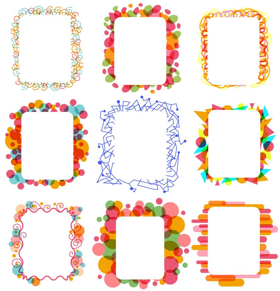 Colorful Frames Vectors 198820 Vector Art at Vecteezy