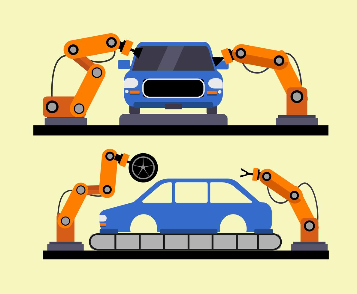 Vector de ensamblaje del coche 199917 Vector en Vecteezy