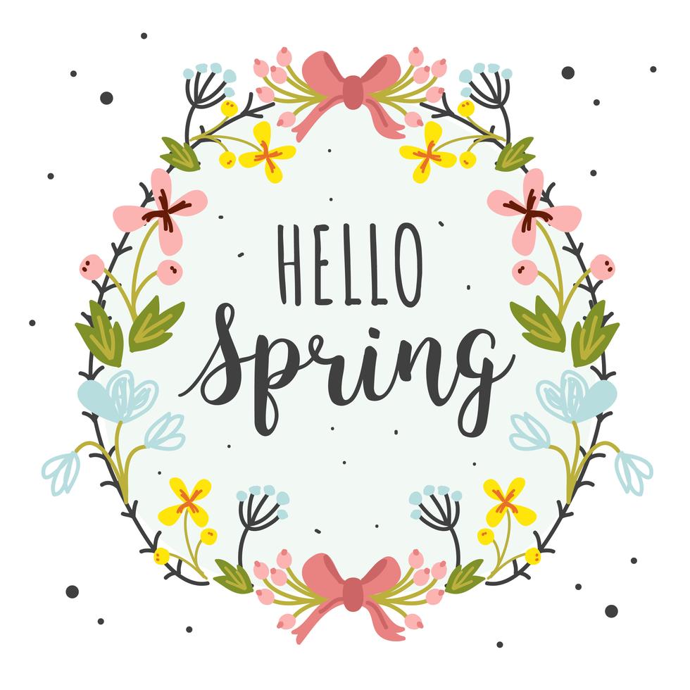 Hello Spring Vector 202176 Vector Art at Vecteezy