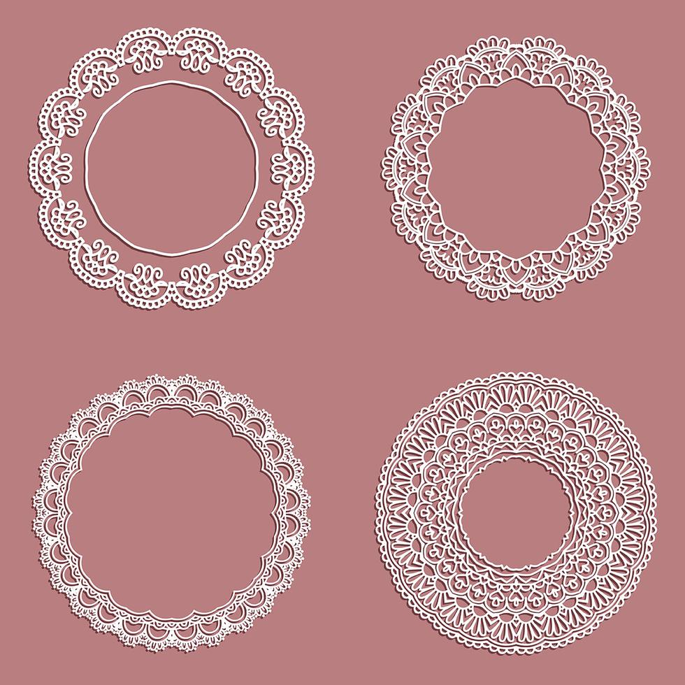 Lace frames 204285 Vector Art at Vecteezy