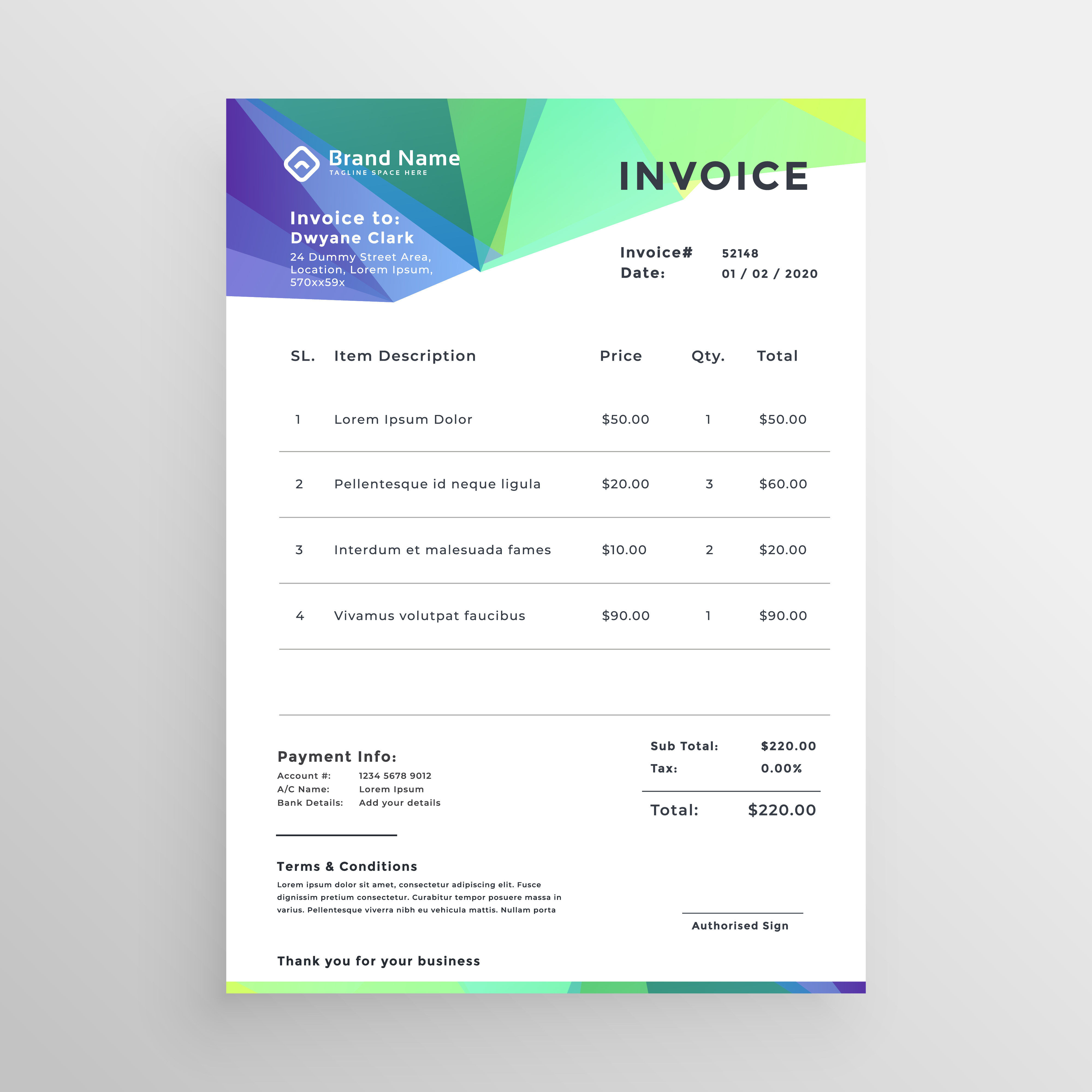 abstract invoice template vector design - Download Free Vector Art ... abstract invoice template vector design - Download Free Vector Art ...