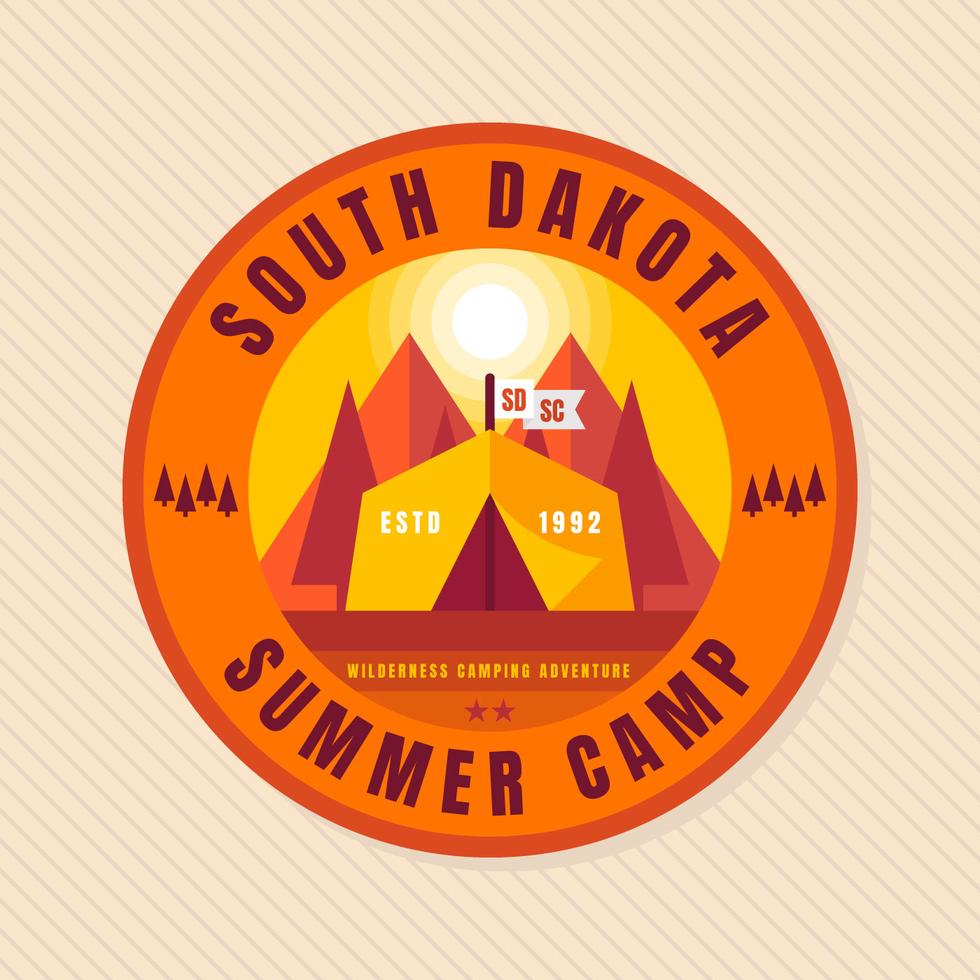 Unique Summer Camp Patch Vectors 208845 Vector Art At Vecteezy
