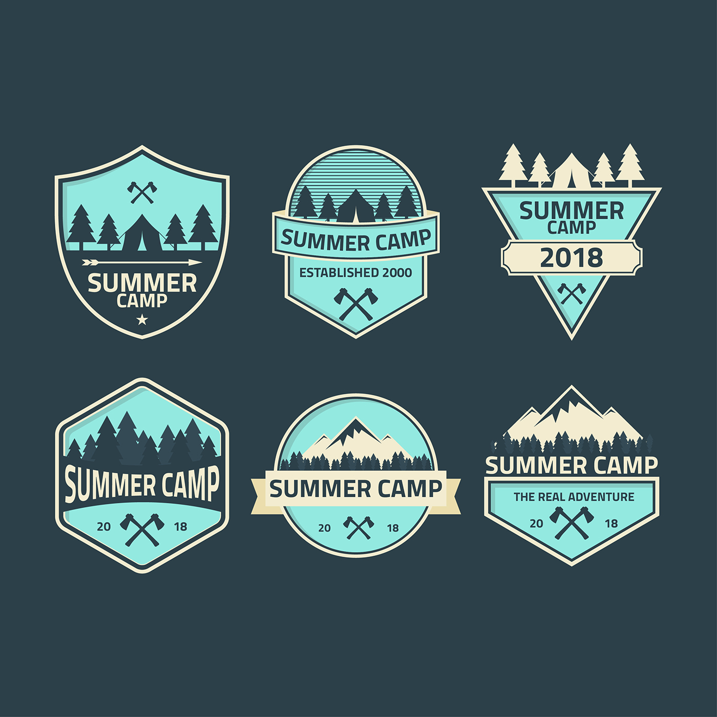 Summer Camp Patch 208894 Vector Art At Vecteezy