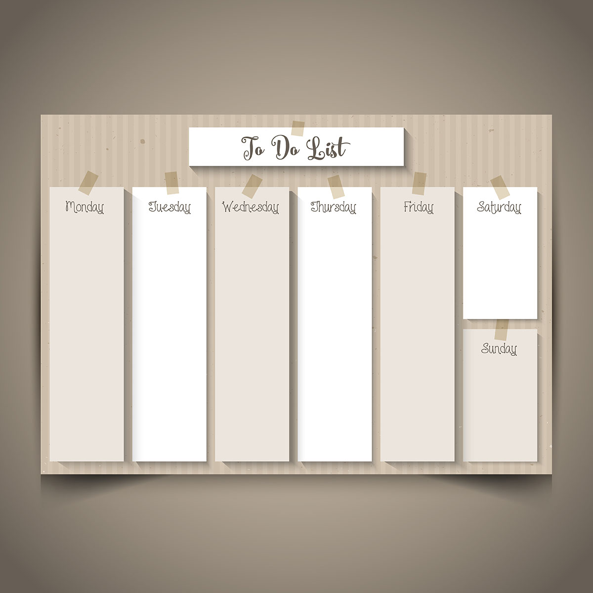 Cardboard style to do list 210448 Vector Art at Vecteezy