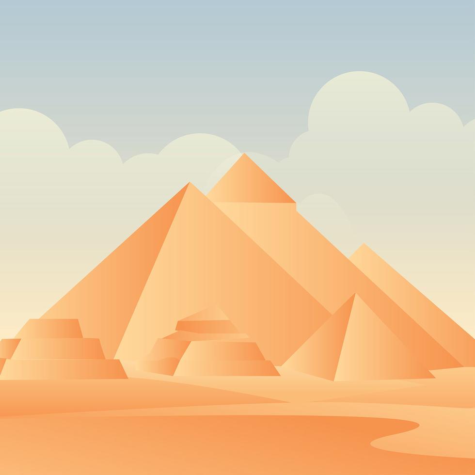 Egypt Pyramids Vector 210915 Vector Art at Vecteezy