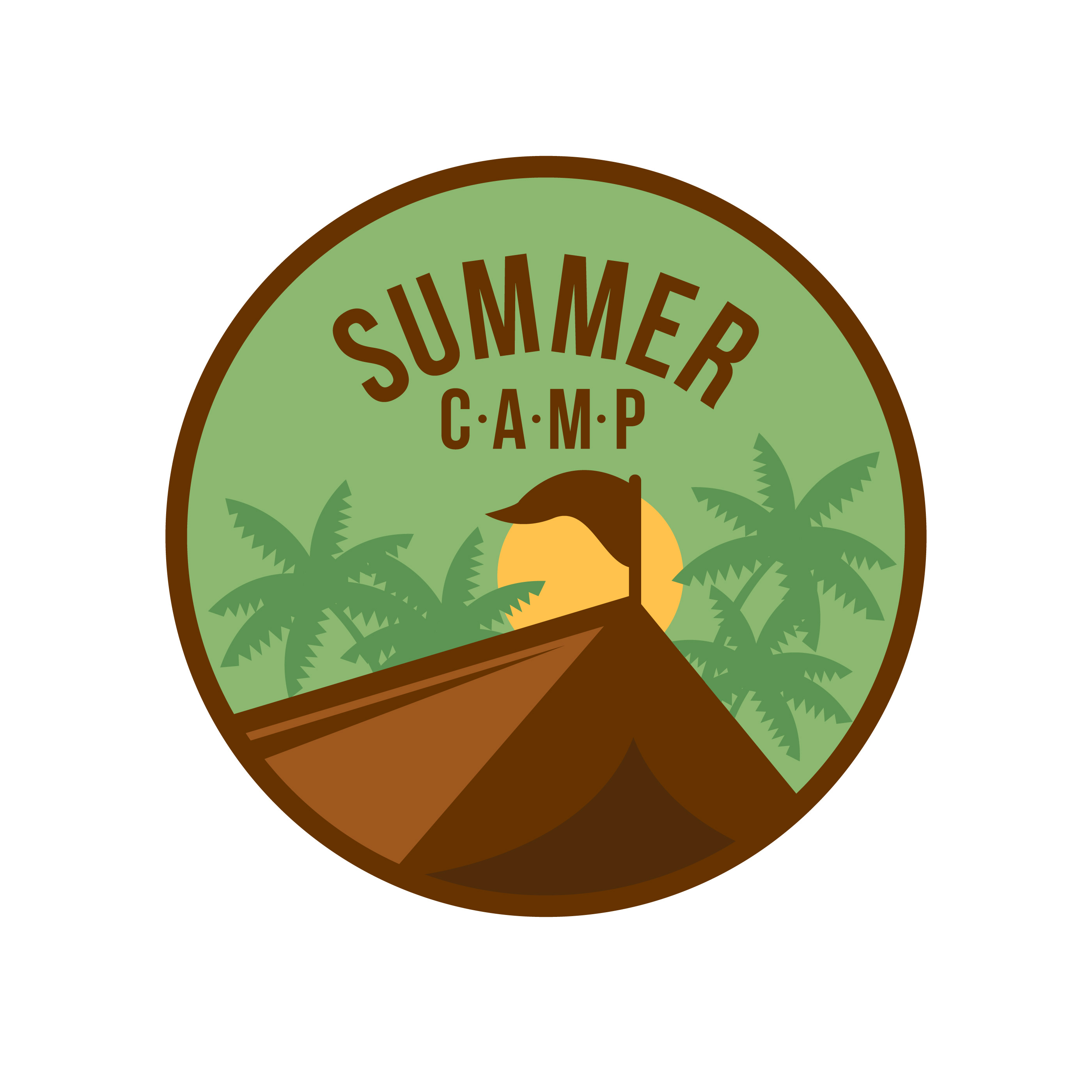 Summer Camp Patch Badge 213404 Vector Art At Vecteezy