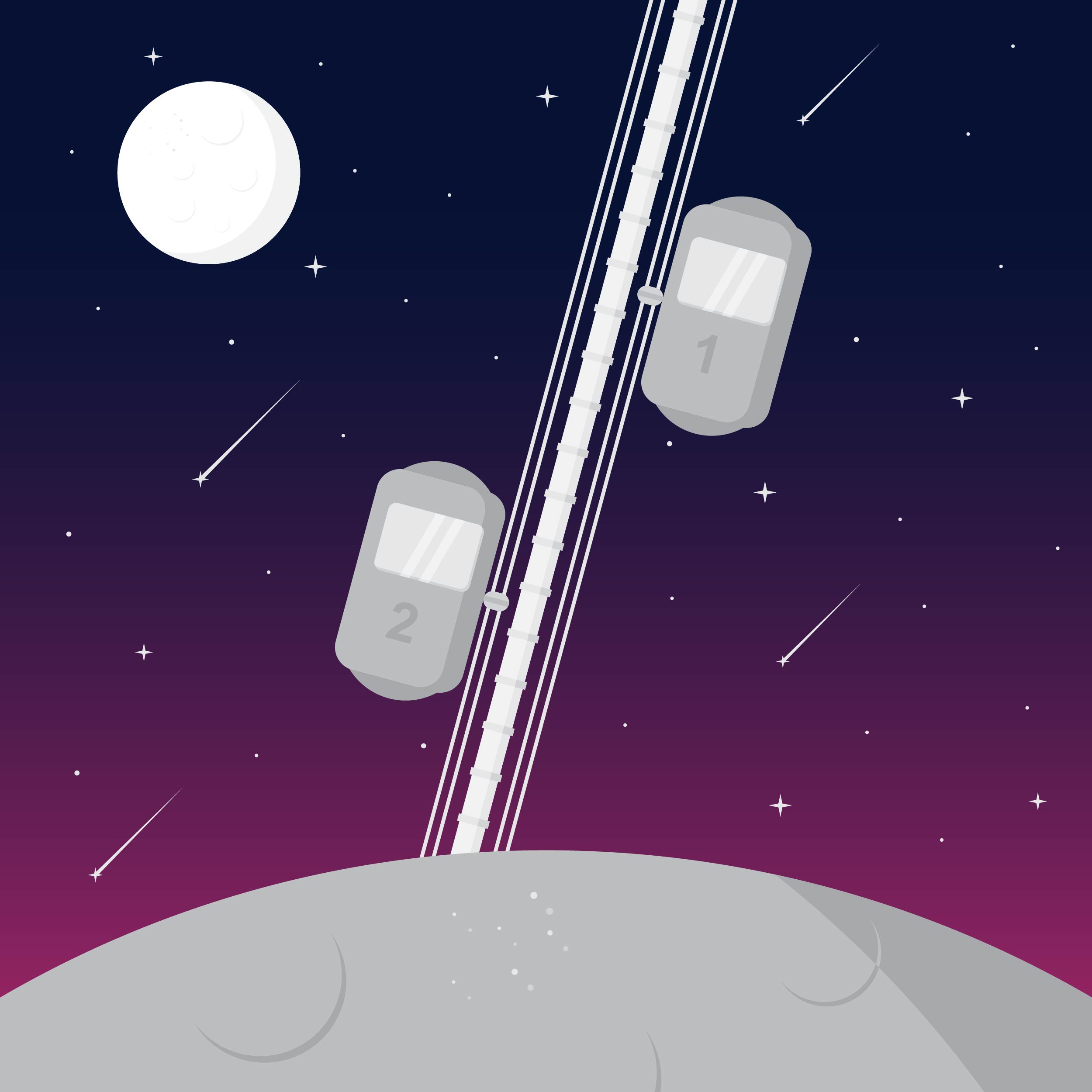 Space Elevator Vector 213435 Vector Art at Vecteezy
