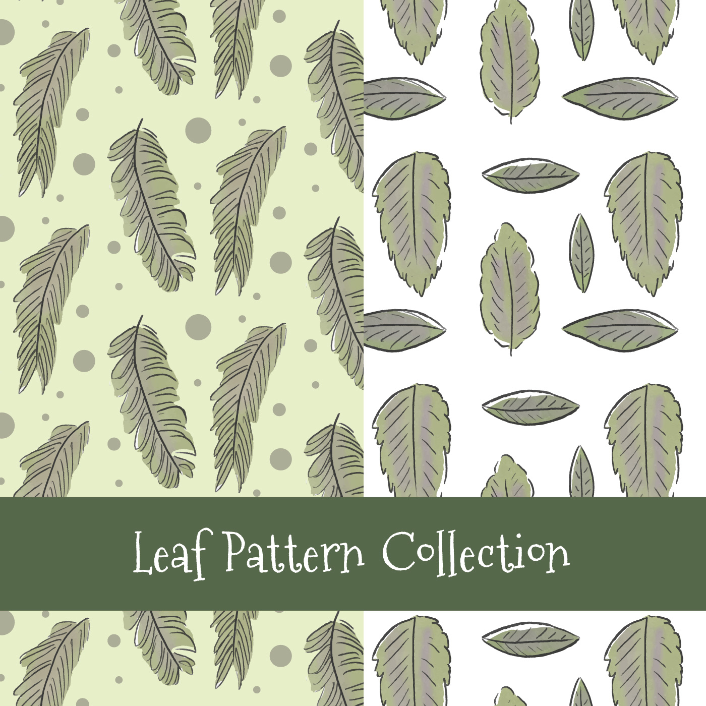 Leaves Pattern Collection 213840 Vector Art at Vecteezy