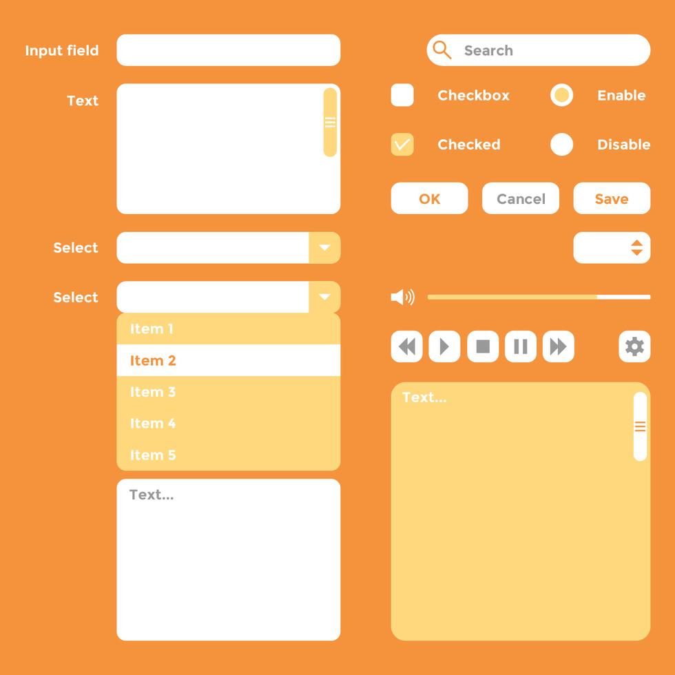 UI Kit Wireframe Elements Vector 214849 Vector Art at Vecteezy