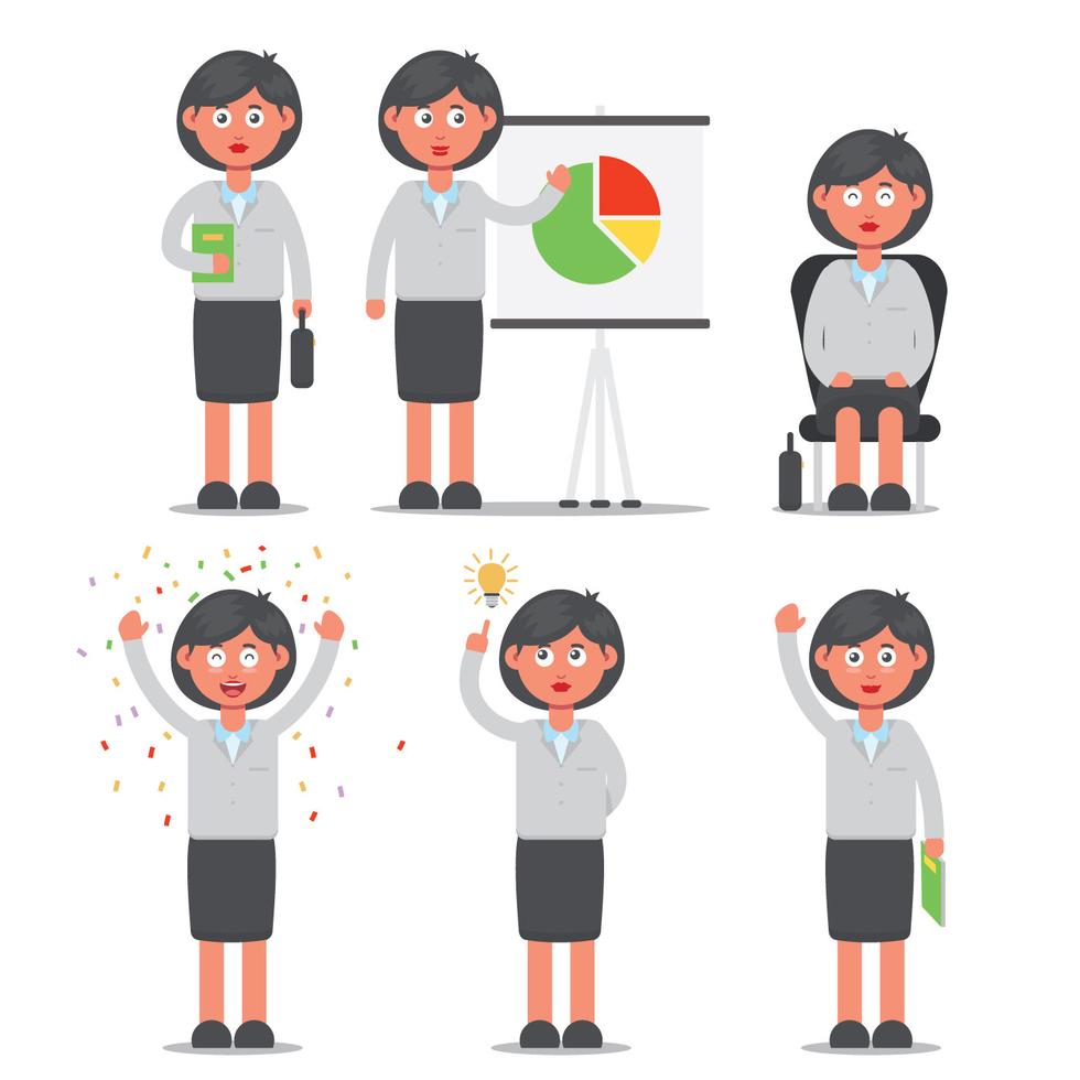 Business women vector set 216095 Vector Art at Vecteezy