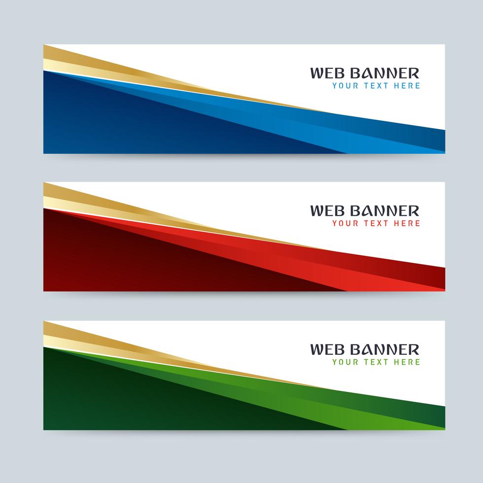 Abstract Header Set 216610 Vector Art at Vecteezy