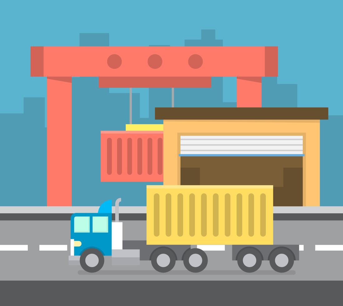 Container Loading 217483 Vector Art at Vecteezy